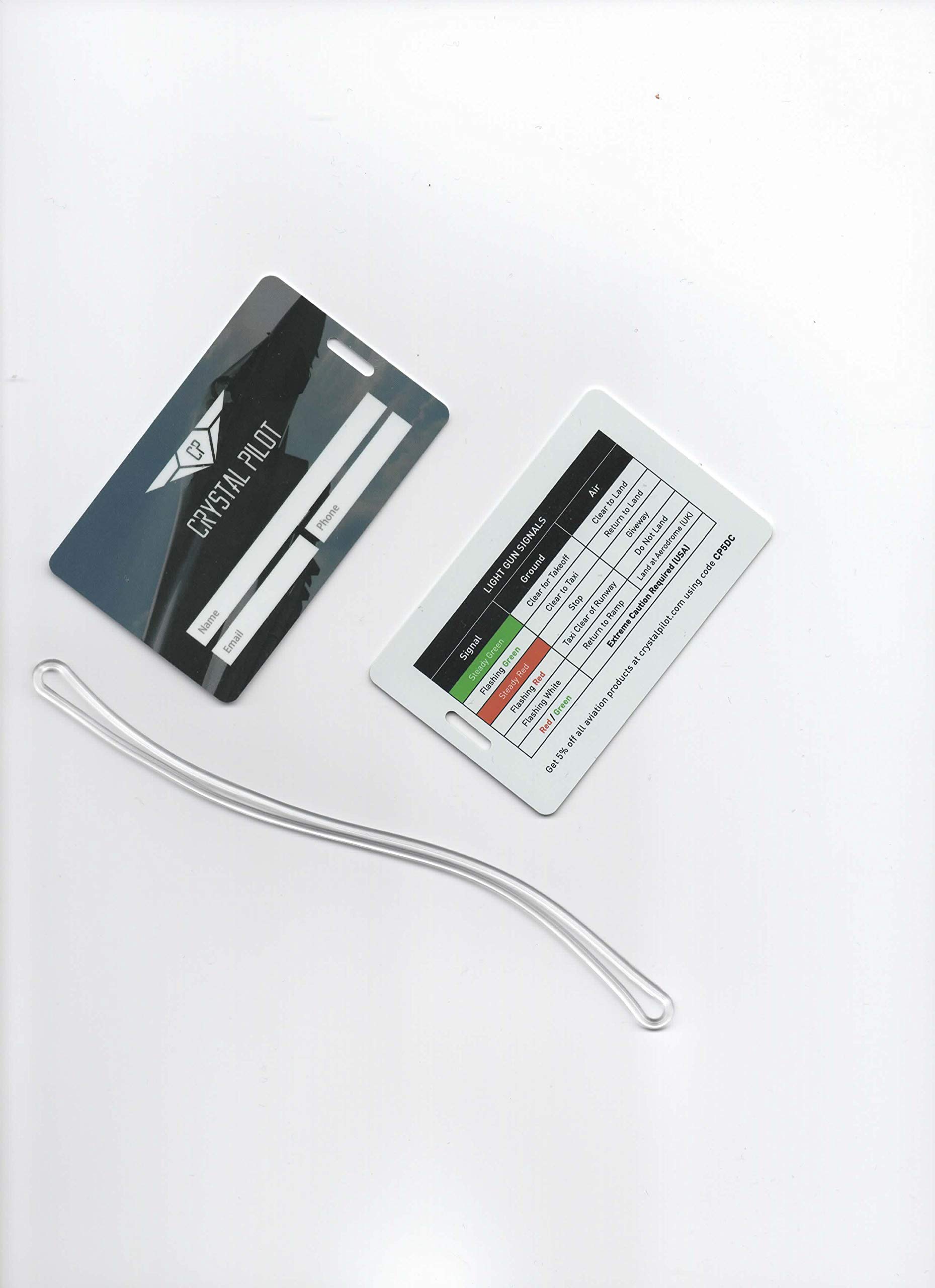 Crystal Pilot IFR View Limiting Device and Bag Tag with Light Gun Signals