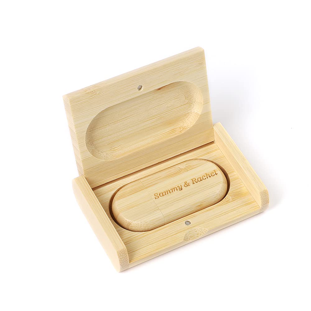 Customized Personalized U Disk 2G, 8G, 16G, 32G, 64G Logo Gift Commemorative Custom Logo Wooden USB Flash Drive, Personal Gift, Party Wedding (8G, Bamboo)