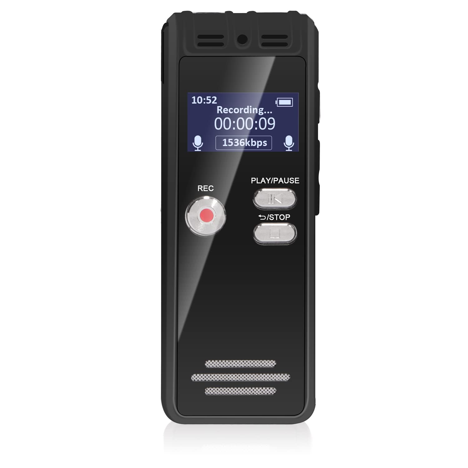16GB Digital Voice Recorder: Small Voice Activated Recording Device with Playback | Password, Pocket Audio Tape Recorder Portable Dictaphone for Lecture Meeting Interview
