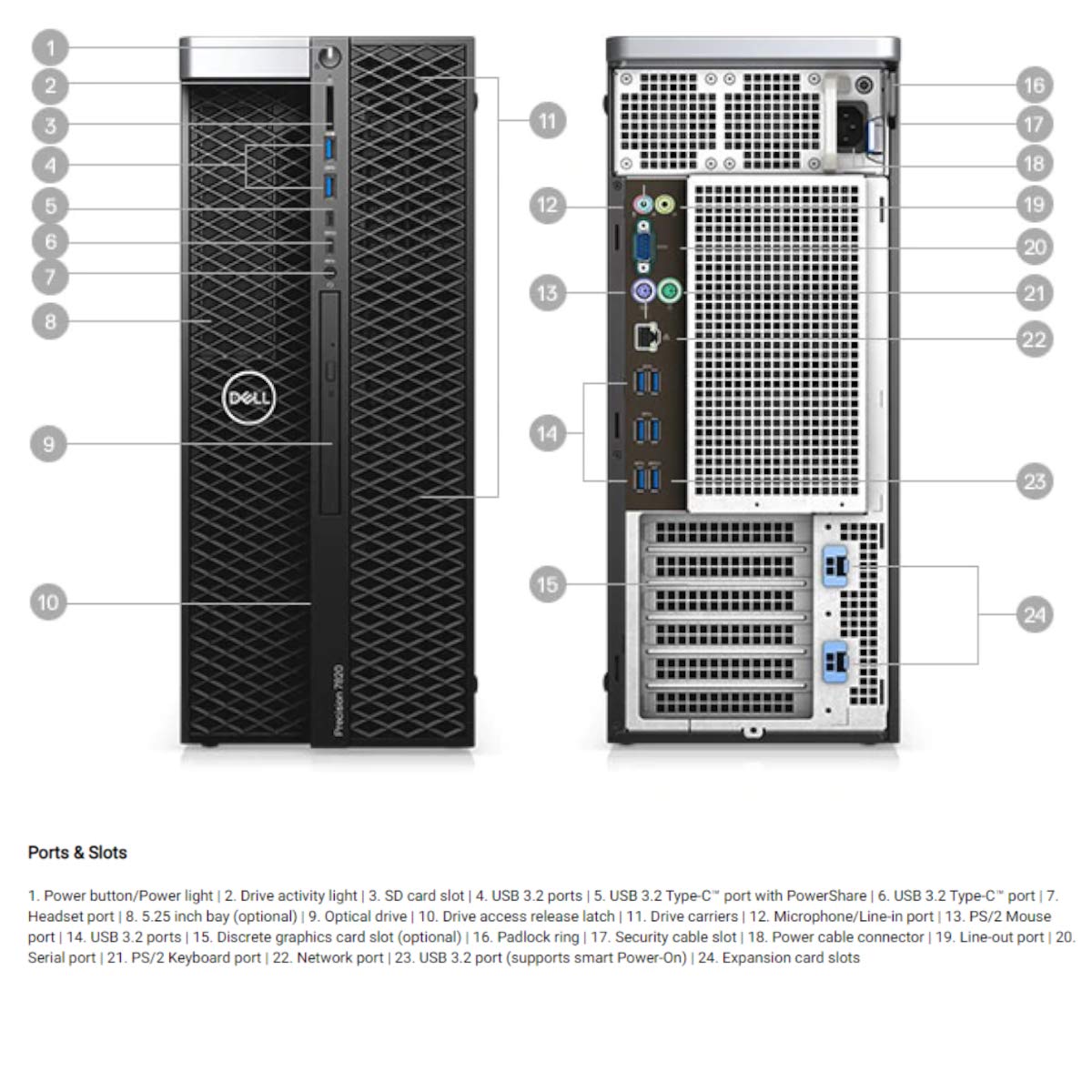 Dell Precision 7820 Tower Workstation, Intel Xeon Silver 4114 up to 3.0GHz (10-Core), 16GB RAM, 512GB M.2 NVMe PCIe SSD, Quadro NVS 310, 2X Display Ports, Windows 10 Pro 64-bit (Renewed)