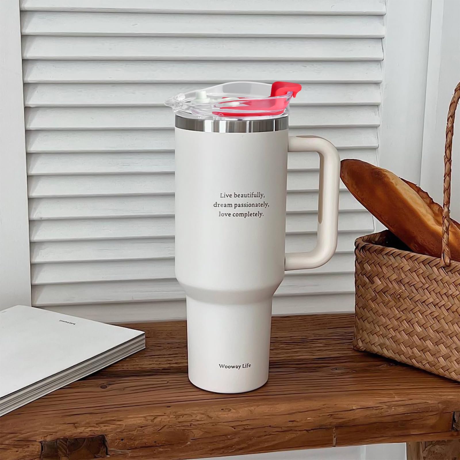 2 Pack replacement lids for 40 oz tumblers, compatible with YETI, RTIC, Ozark Trail, And Others. Dual drinking options: Sip Directly Or Use a Straw Through The Flip-Open Lid (White)