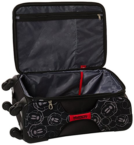 American Tourister Disney Softside Luggage with Spinner Wheels, Mickey Mouse Multi-Face, 21-Inch