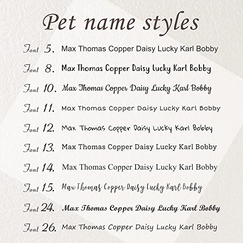 Anavia Bone Shape Slide On Silent Pet ID Tags, S/M/L/XL Gold Black Personalized Engraved Cat Dog Name Tags, Glossy Finish Stainless Steel Chew-Proof Quiet Dog Collar Tag