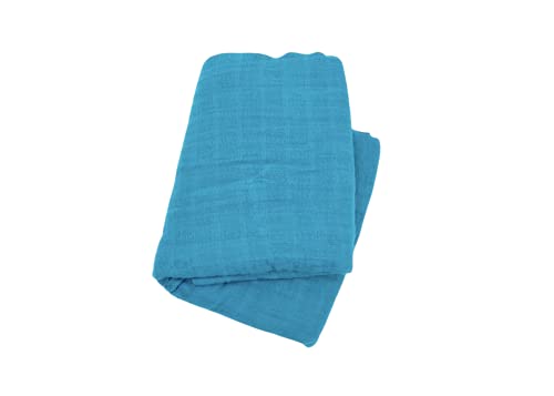 Cute New York Premium Cotton Muslin Swaddle Blankets for New Born Boys Girls (Lake)