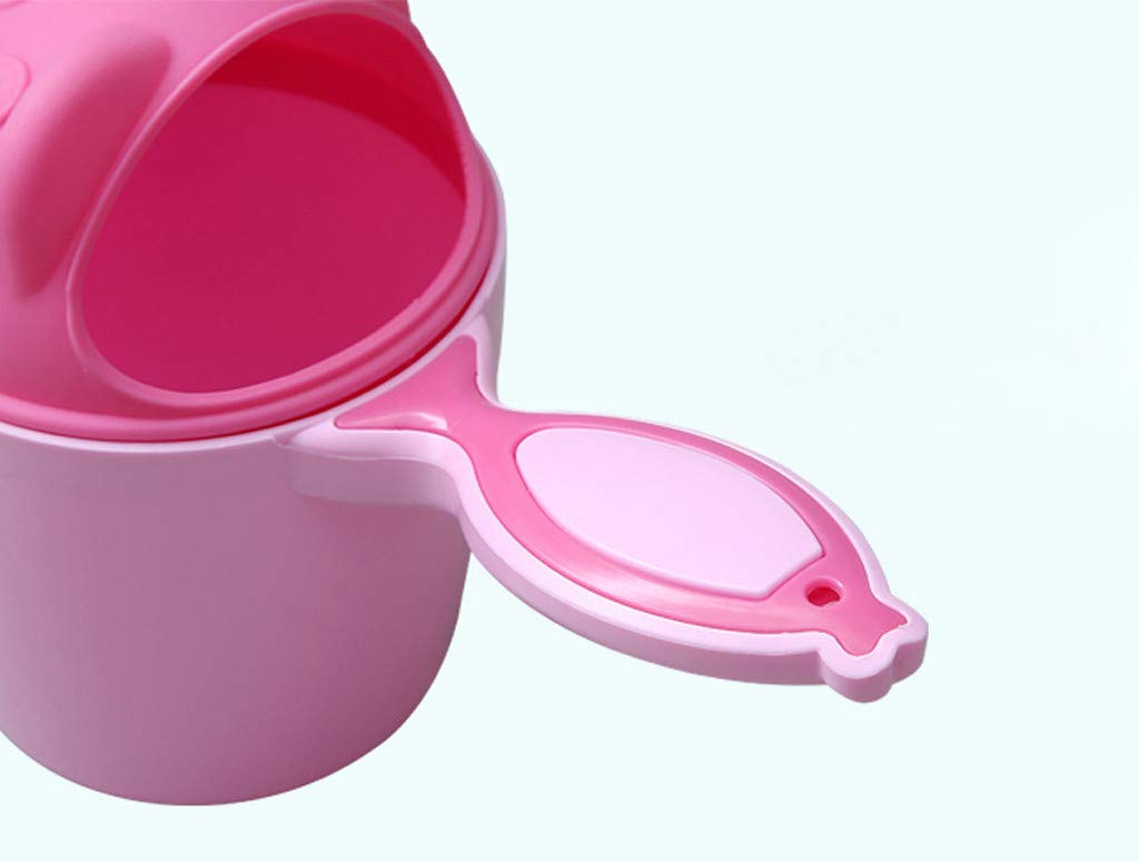 Digood Waterfall Rinser Shampoo Cup with Animal Handle for Kids (6 Months - 6 Years), Pink