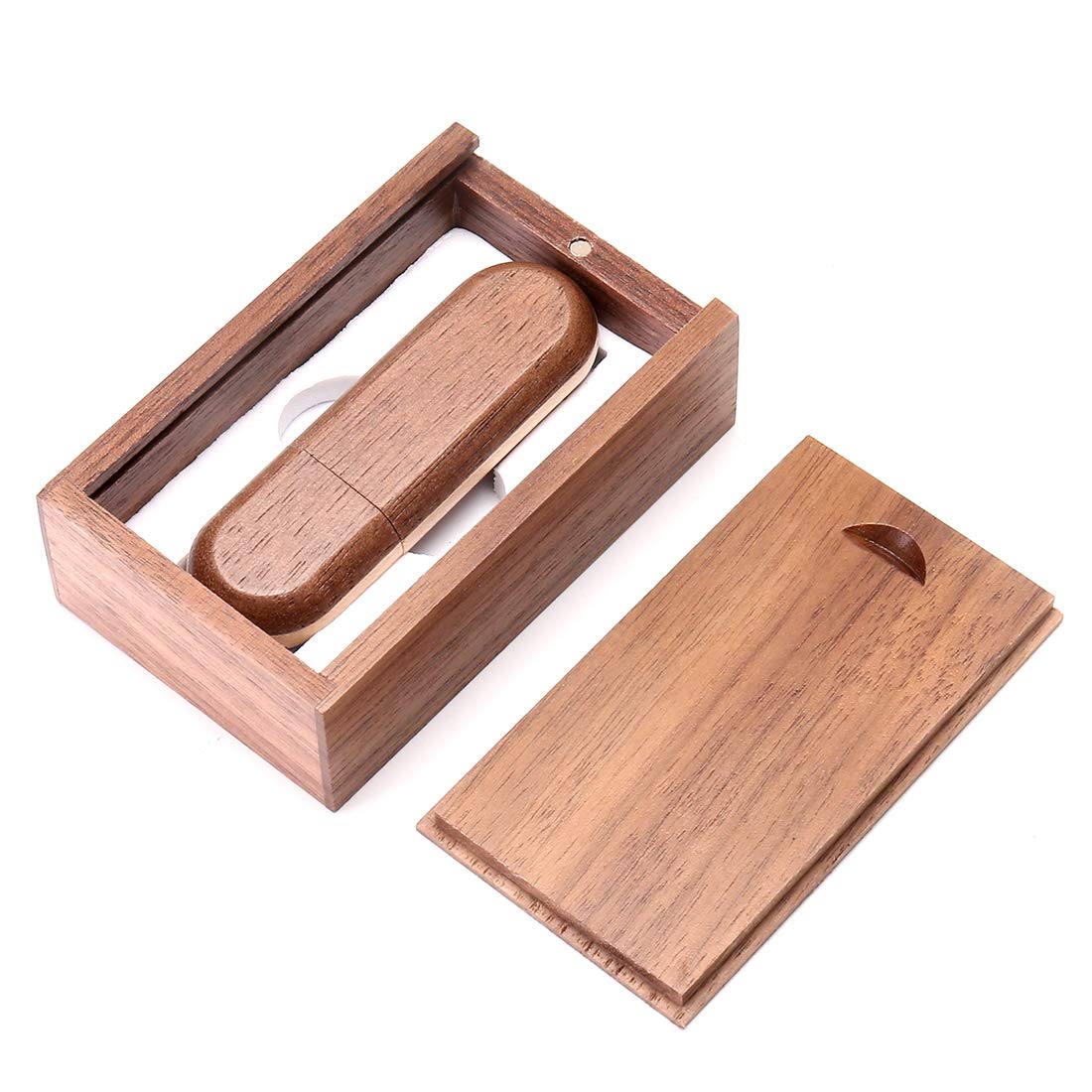 USB Flash Drive Two-Tone Color Wood USB 3.0 Memory Stick Pen Drives with Wooden Box (32GB-3.0)