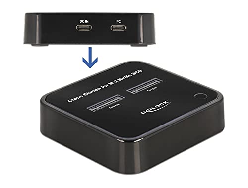 Delock M.2 Docking Station for 2 x M.2 NVMe PCIe SSD with Clone Function