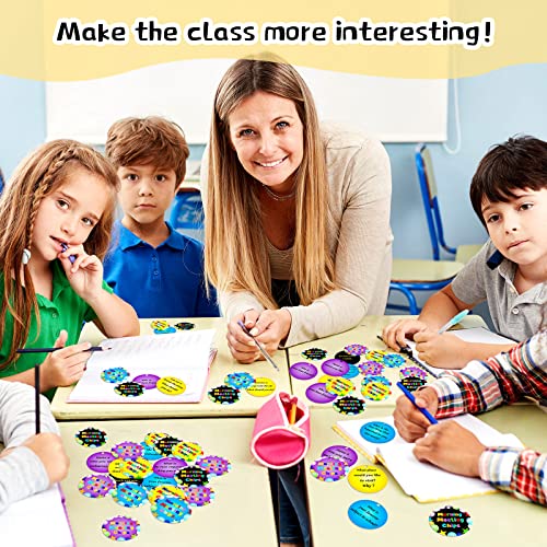 80 Pcs Morning Meeting Chips for Elementary Student Response Cards Social Skill Cards Set Kindergarten Classroom Supplies Teacher Supplies for Classroom Elementary (Blue, Purple, Dark Pink, Yellow)