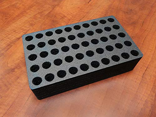 Polar Whale 5 Test Tube Racks Black Foam Storage Rack Organizer Stand Transport Holds 50 Tubes Each Fits up to 16mm Diameter Tubes