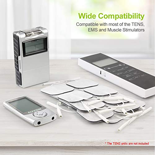 AUVON TENS Unit Pads Electrode Patches with Upgraded Self-Stick Performance and Non-Irritating Design for Electrotherapy