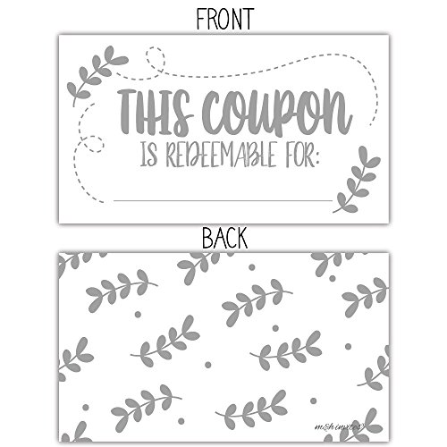 50 Coupon Cards - Coupons for Mom, Wife, Husband, Business - Vouchers