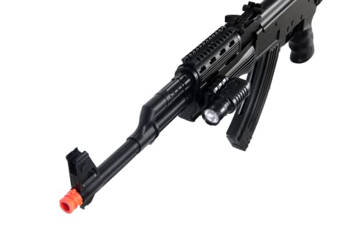 300 FPS Airsoft Tactical AK-47 Spring Rifle with 1000 Rounds BBS - Includes High Capacity 300 Round Magazine