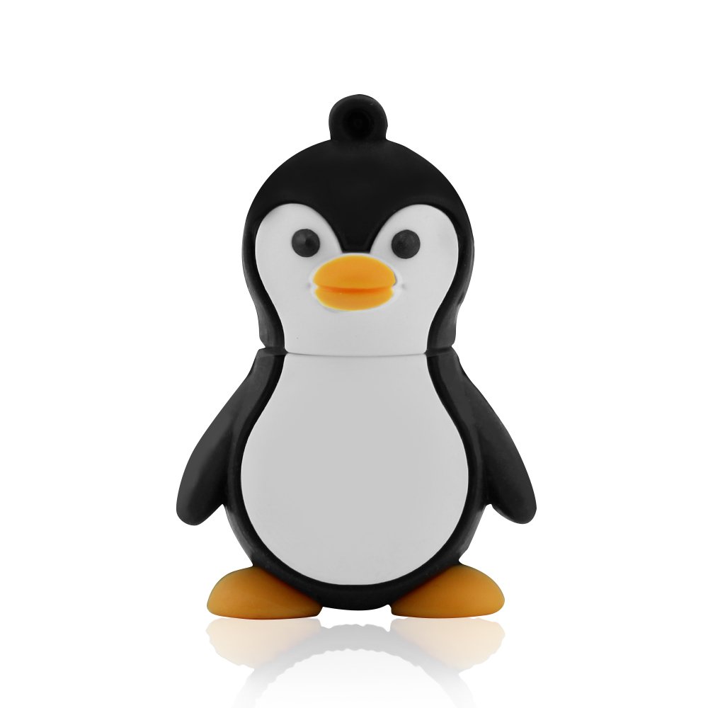 128GB USB Flash Drive, Cute Cartoon Penguin Shaped Thumb Drive, Novelty USB Stick for Data Storage and Backup, Funny Flash Drive for PC/Tablets/Mac/Laptop