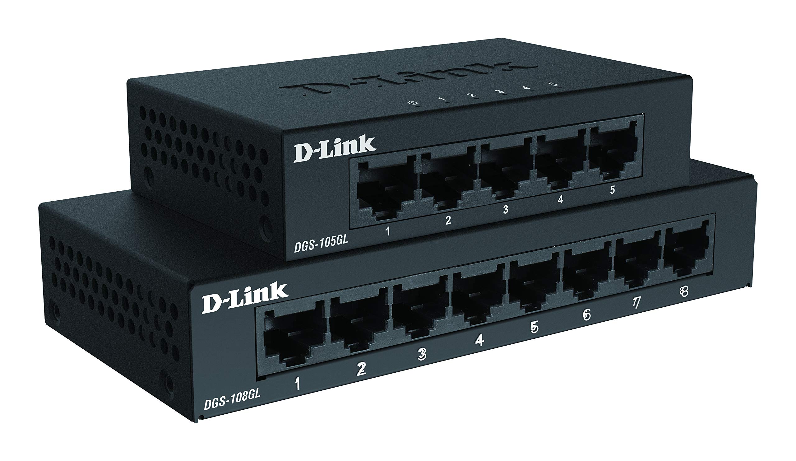 D-Link DGS-105GL, Ethernet Switch, 5 Port Gigabit Unmanaged Desktop Plug and Play Sturdy Metal Housing Fanless Design EEE