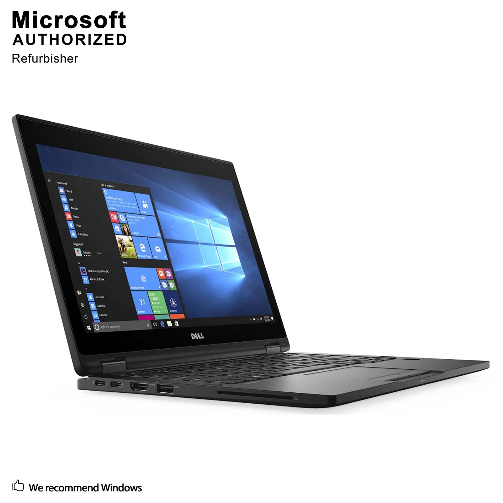 Dell Latitude 5289 12.5 Inch Business Laptop, Intel Core i5-7300U up to 3.5GHz, 8G DDR3, 256G SSD, WiFi, HDMI, Windows 10 Pro 64 Bit Multi-Language Support English/French/Spanish (Renewed)