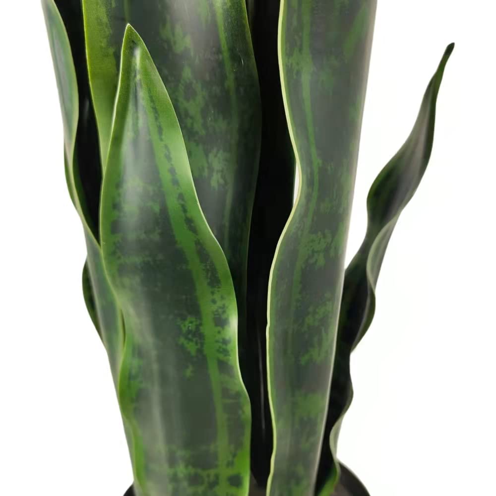 Ailimama Artificial Snake Plant 39 Inch Yellow Fake Sansevieria, Perfect Faux Plants for Home Garden Office Store Decoration