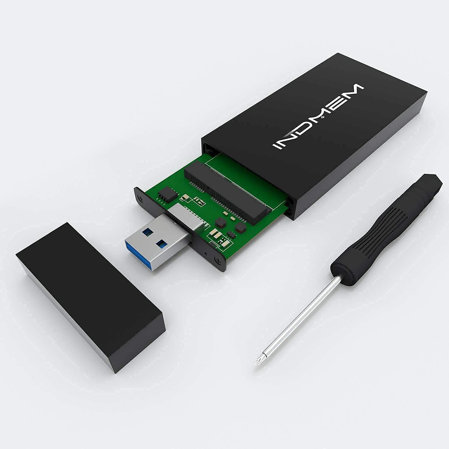 INDMEM mSATA to USB 3.0 Enclosure with 512GB mSATA SSD