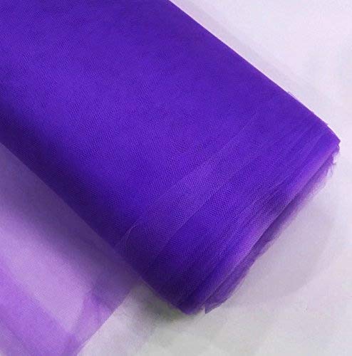 54" by 40 Yards (120 ft) Fabric Tulle Bolt for Wedding and Decoration (Purple)