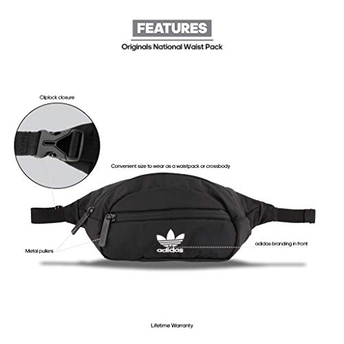 adidas Originals Originals National Waist Pack, CoreBlack/White, One Size