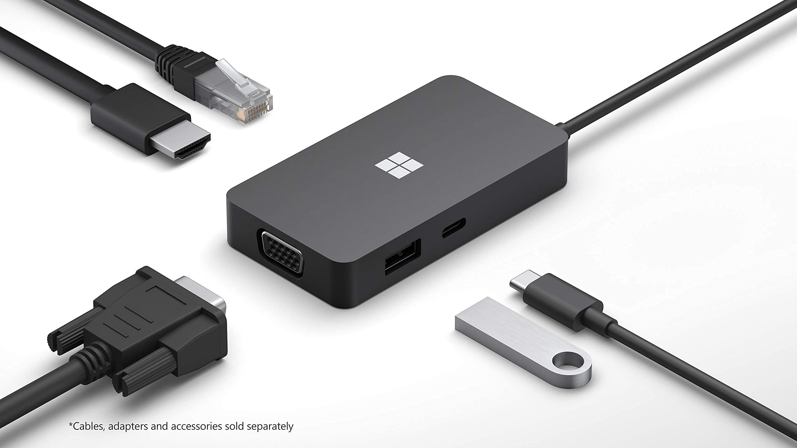 NEW Microsoft USB-C Travel Hub (Renewed)
