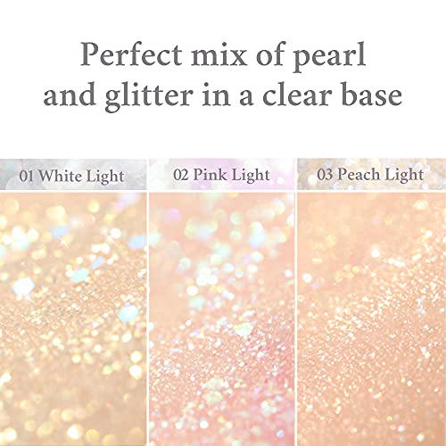 FLYNN Lightcatcher Liquid Glitter Eyeshadow | Long Lasting, Quick Drying, Lightweight Water Texture, No Fall-out | K beauty High-Impact Eye Looks (02 Pink Light) 0.12oz