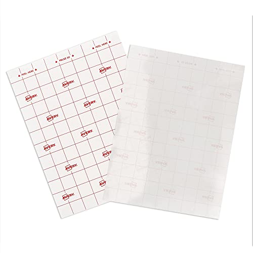 Avery Clear Laminating Sheets, 9" x 12", Permanent Self-Adhesive, 2 Sheets (73602)