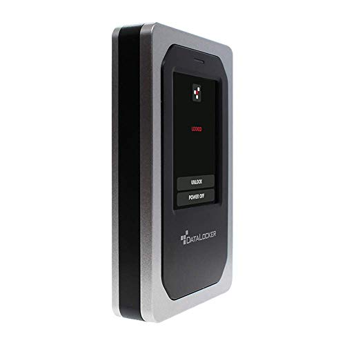 DataLocker DL4 FE 2 TB Password Protected Hardware Encrypted HDD, Easy Screen Guided Use, AES 256, IP64 Dust, TAA Compliant Trusted Supply Chain, OS Independent, USB-C/USB-A