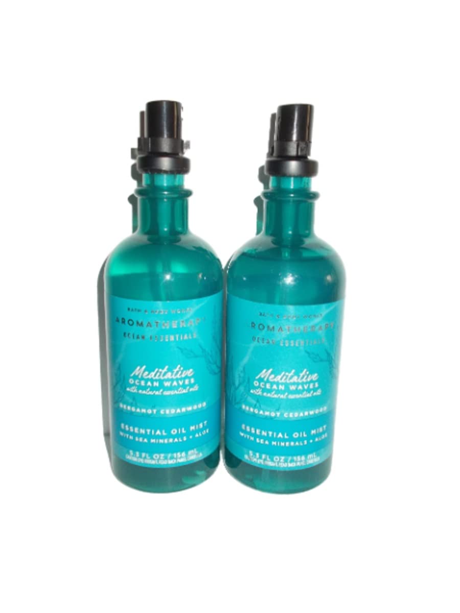 Bath and Body Works Ocean Waves Bergamot Cedarwood Essential Oil Mist Set