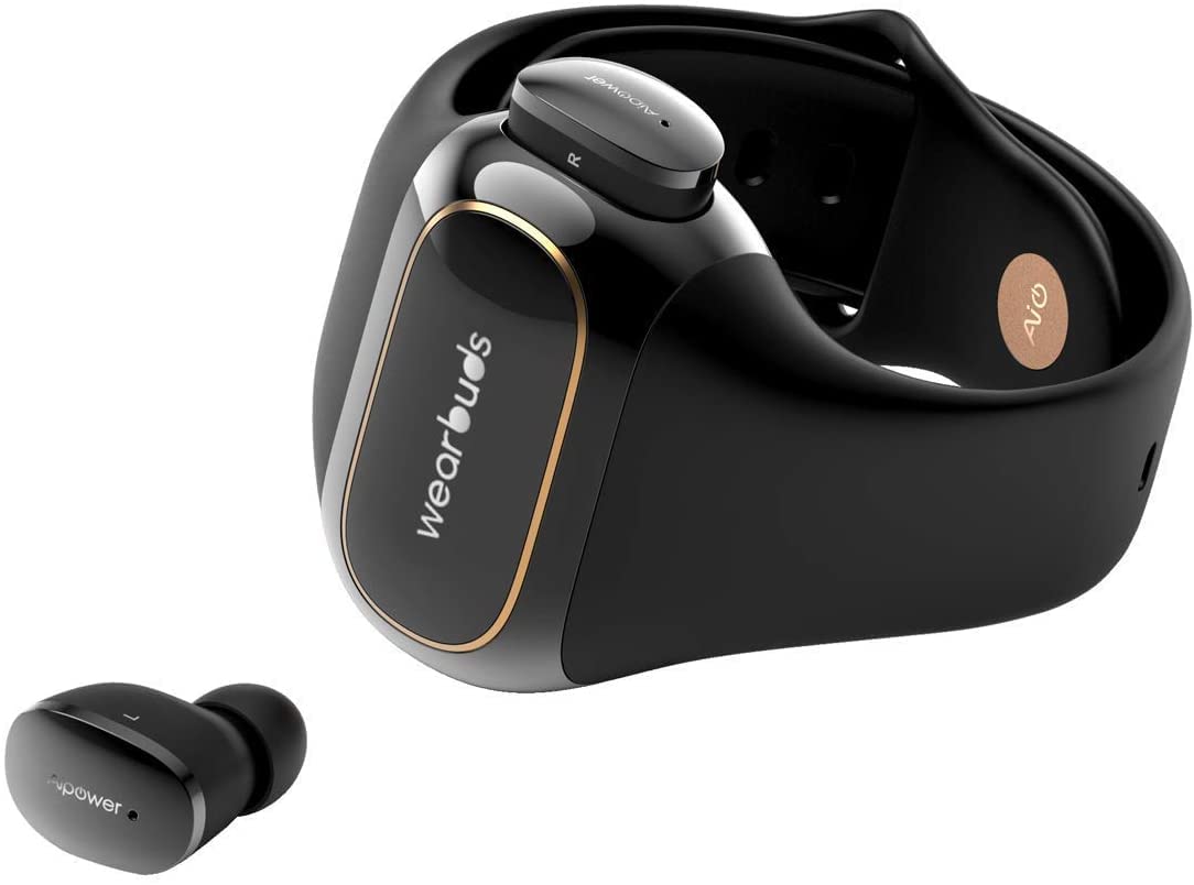Aipower Wearbuds Smartwatch with True Wireless Earbuds, Fitness Tracker Heart Rate Monitor Calorie Steps Counter, Smart Watch with Bluetooth Earbuds
