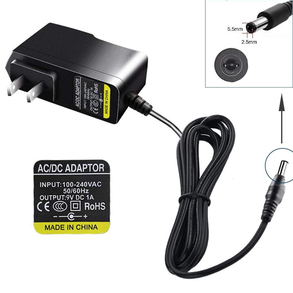 DC 9V 1A AC to DC Switching Power Supply Adapter Input 100-240V, Output 9V DC 1A Transformer Charger