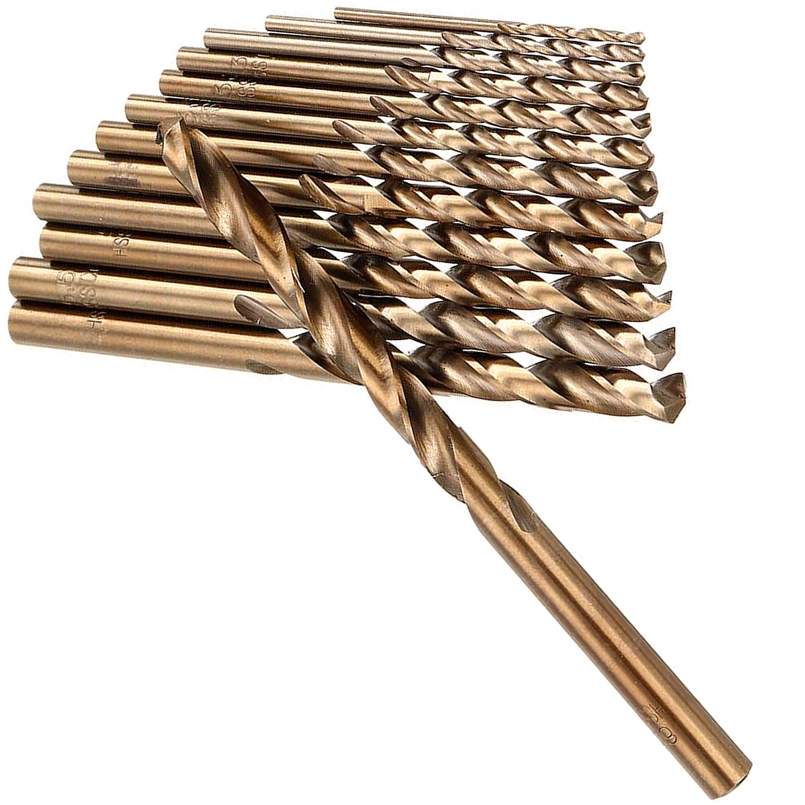 KEWAYO 13-Piece HSS Twist Drill Bit Set - Titanium Nitride Coated High Speed Steel, 1.5 to 6.5mm, Jobber Length for Metal, Cast Iron, Wood, Plastic - Complete with Metal Storage Case