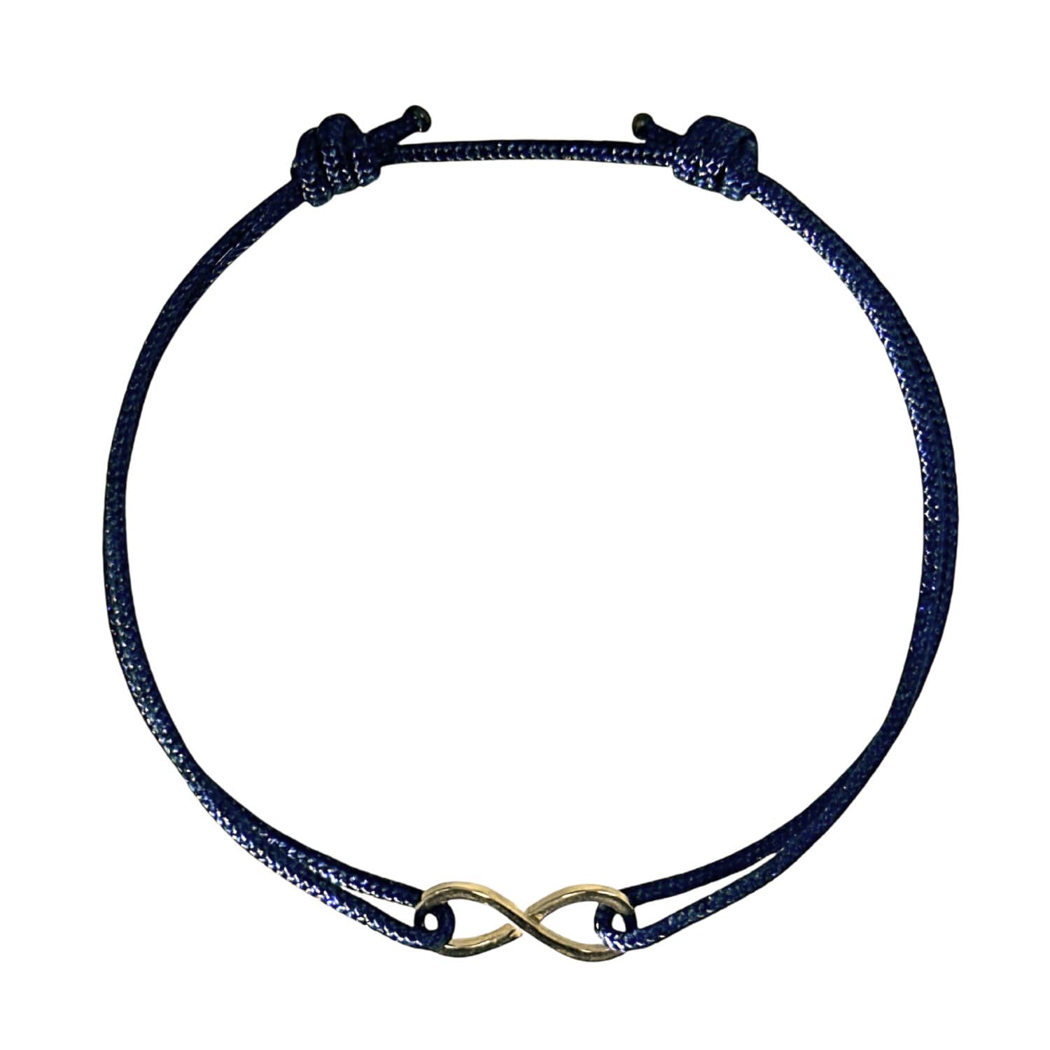 14k Solid Gold Infinity Cord Bracelet String Charm Adjustable Jewelry Unisex Rope Thread Bracelets for Women Men (Black)