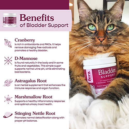 Fera Pets Bladder Support Dog and Cat Supplement – Kidney and Urinary Tract Health and Bladder Infection Prevention Supplements - Helps with Incontinence and Immune Antioxidant Vitamin