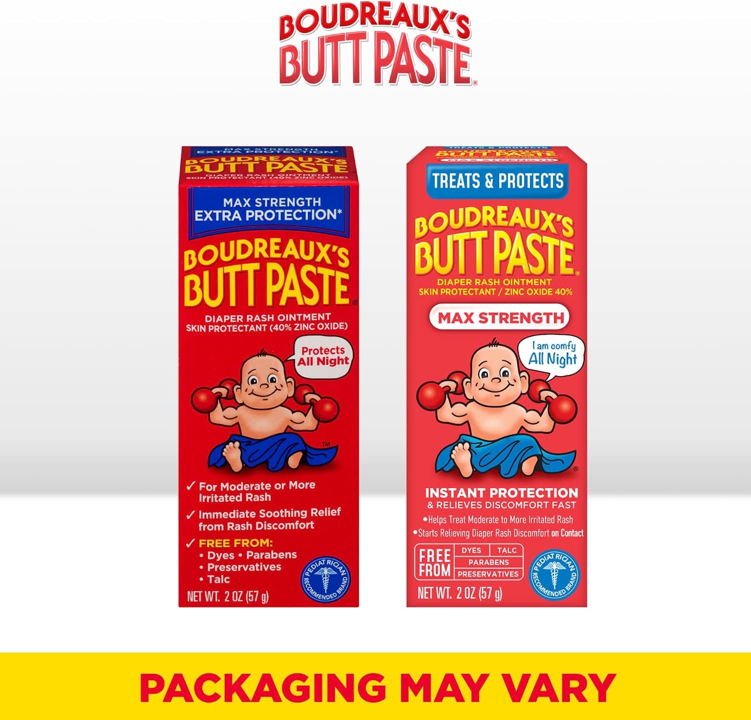 Boudreaux's Butt Paste Diaper Rash Ointment, Maximum Strength, 2 Ounce by Boudreaux's Butt Paste