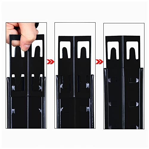AUTOFU Garage Shed Kitchen Storage Racking Shelving Unit 77x39x20inch(H*W*D) Adjustable 5 Shelf Metal Shelves Boltless Assembly System Easy to Set Black
