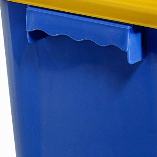 ZCM Trash Can Multifunctional Rubbish Bin Outdoor,Household Multifunction High Capacity Trash Can Plastic Trash Can No Cover Trash Can Garbage Bin 25L for Rubbish(Color:Red)