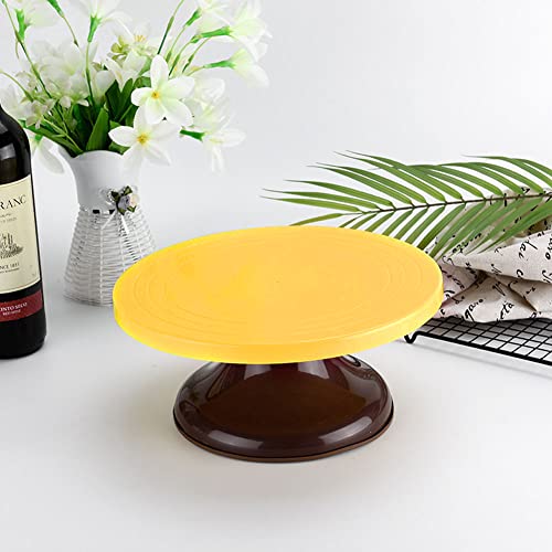 11 Inch Rotating Cake Turntable, Turns Smoothly Revolving Cake Stand, Cake Decorating Display Stand, Baking Tools Accessories Supplies for Birthdy Party Cake(Cyan)
