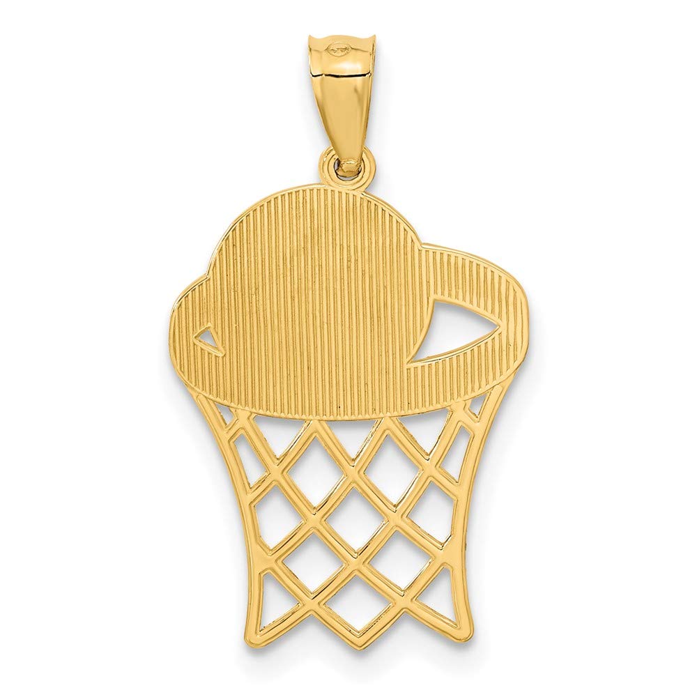 14k Yellow Gold Basketball Pendant QC4504