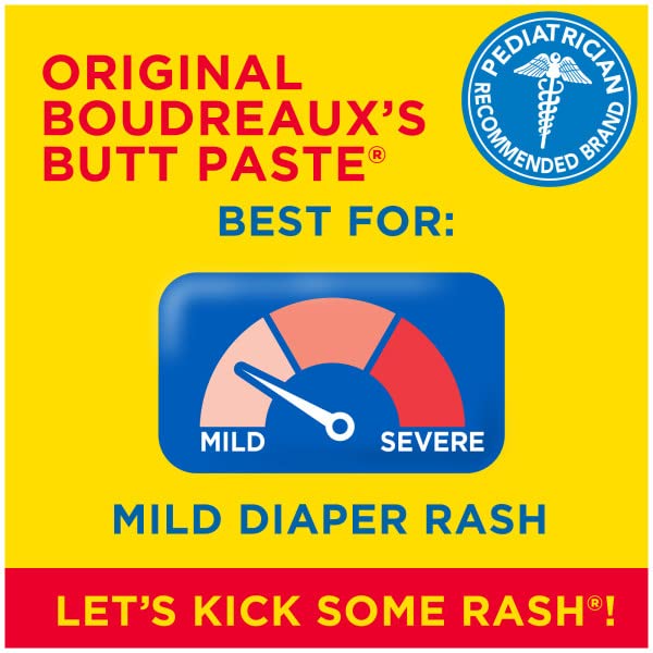 Boudreauxs Butt Paste Diaper Rash Ointment, vJBQdk, Original - Contains 16% Zinc Oxide - Pediatrician Recommended - Paraben and Preservative-Free - 2Pack (4 Ounce)