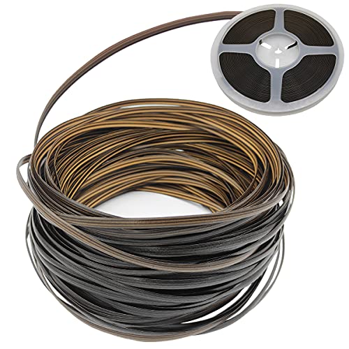 RNY Gradient Brown Polyethylene Plastic Rattan Synthetic Wicker Repair Material for Knit and Repair Rattan Chair Table Basket (Brown Gradient, 60 feet)