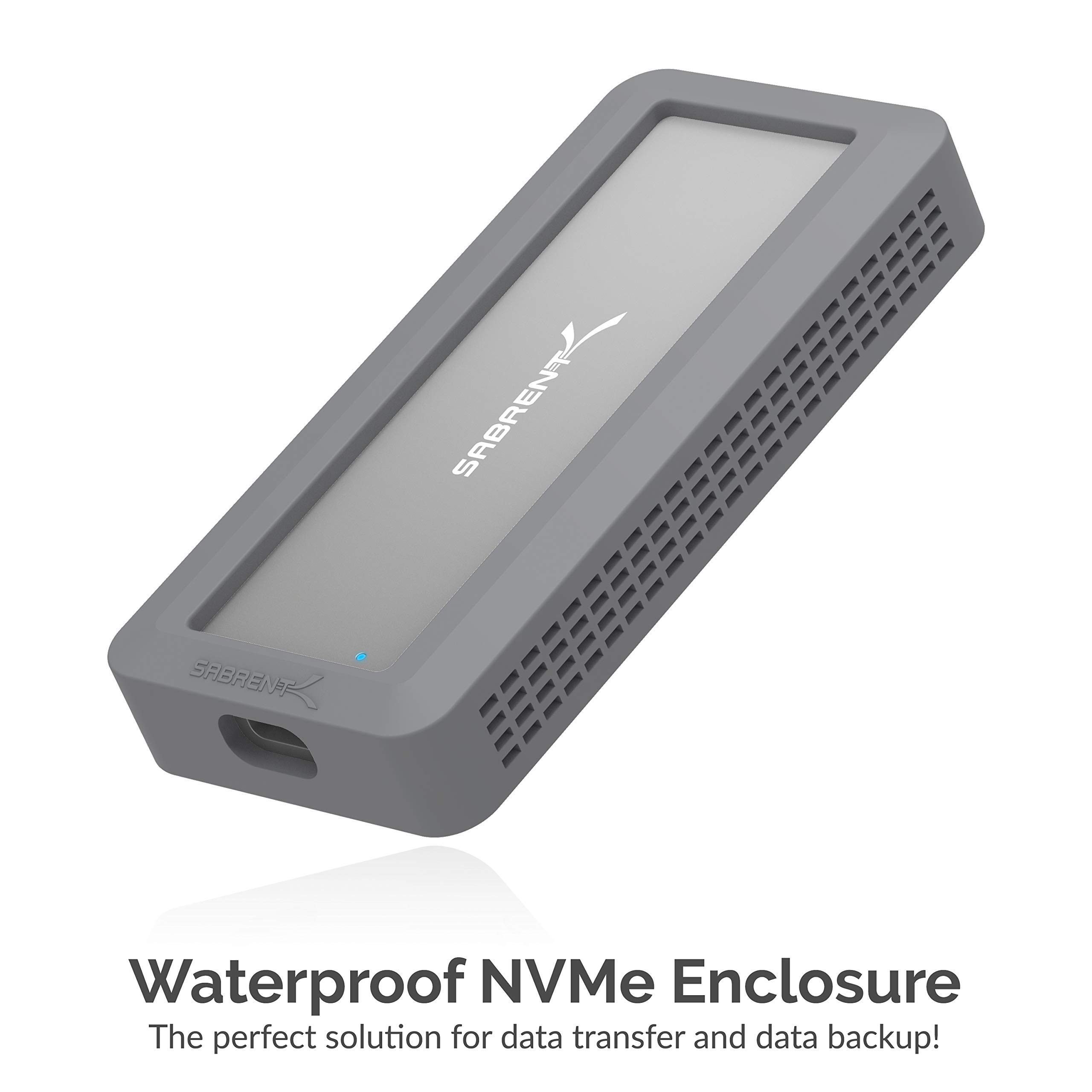Sabrent USB 3.2 Rugged Waterproof Enclosure + 7 Port USB 3.0 HUB + 2 Charging Ports with 12V/4A Power Adapter