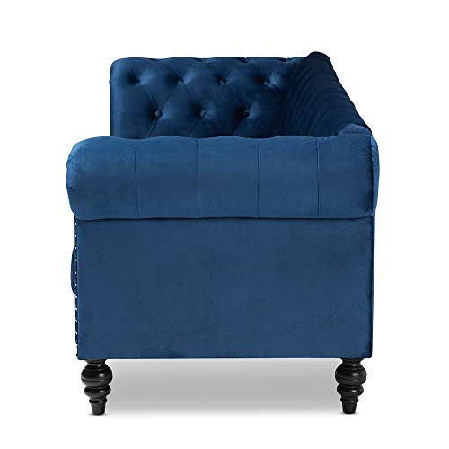Baxton Studio Sofas, Navy Blue/Black
