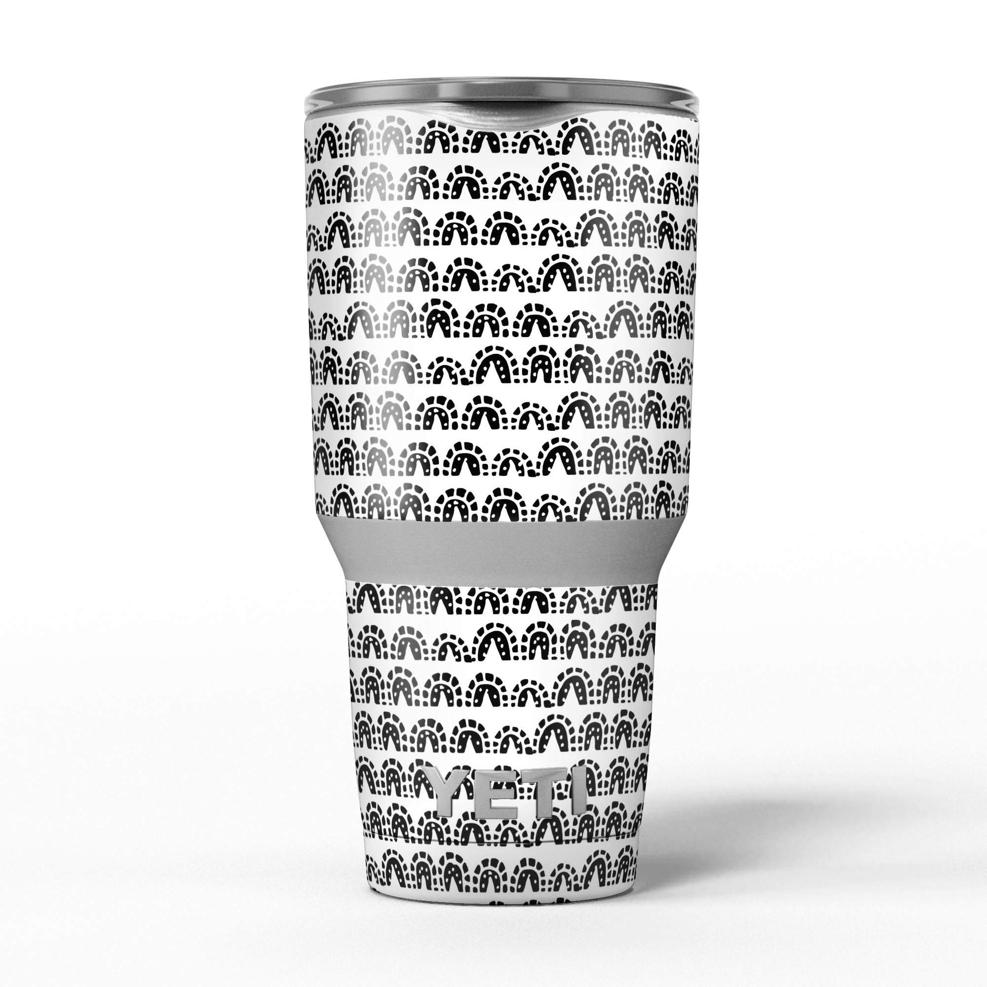 Design Skinz Semi-Circle Glyphics with Translucent Backing - Skin Decal Vinyl Wrap Kit Compatible with The Yeti Rambler Cooler Tumbler Cups
