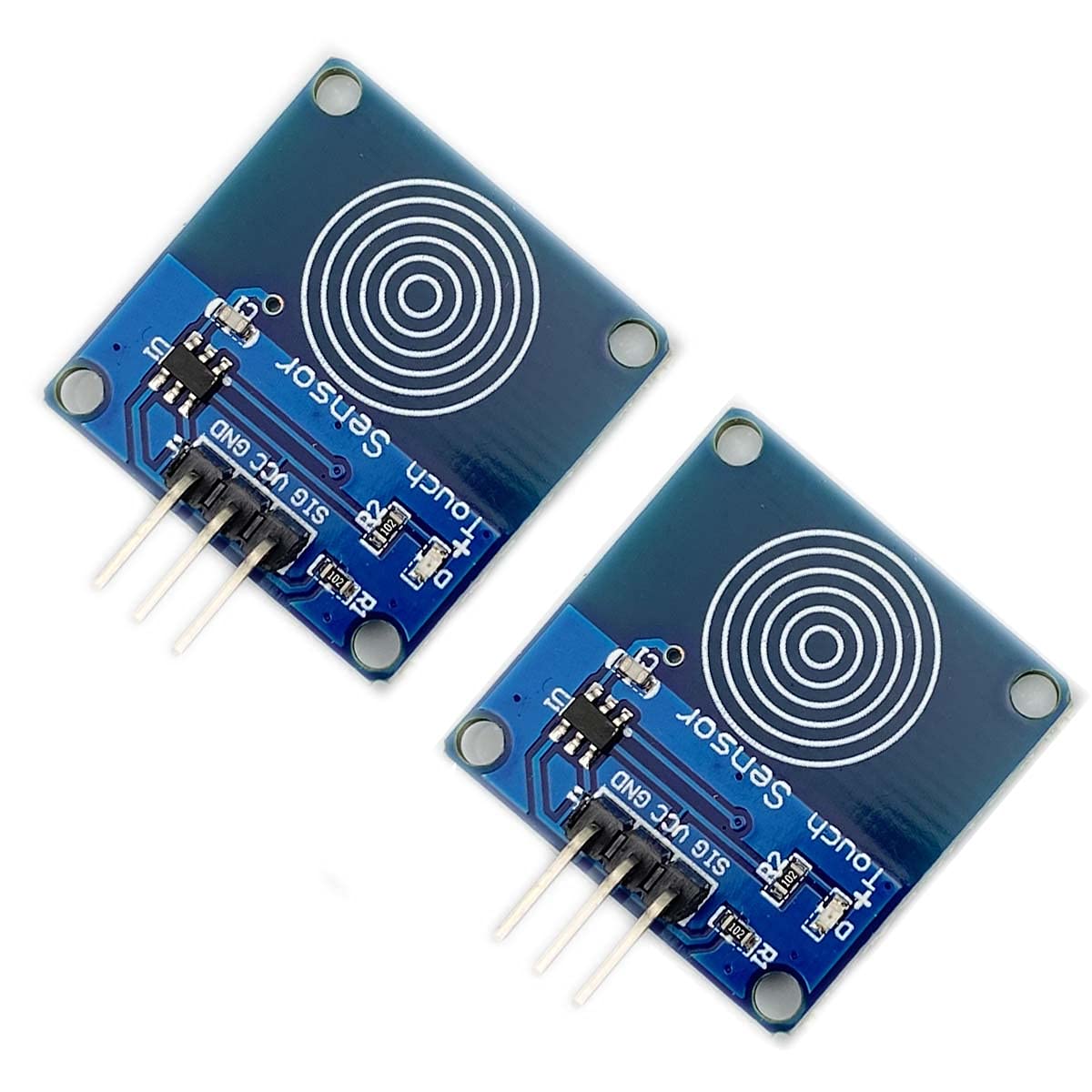 Kiro&Seeu 2PCS TTP223 Digital Touch Sensor Capacitive Switch Button Module Compatible with Ar-duino PIC DIY TTP223B, TP223B-MD-2P