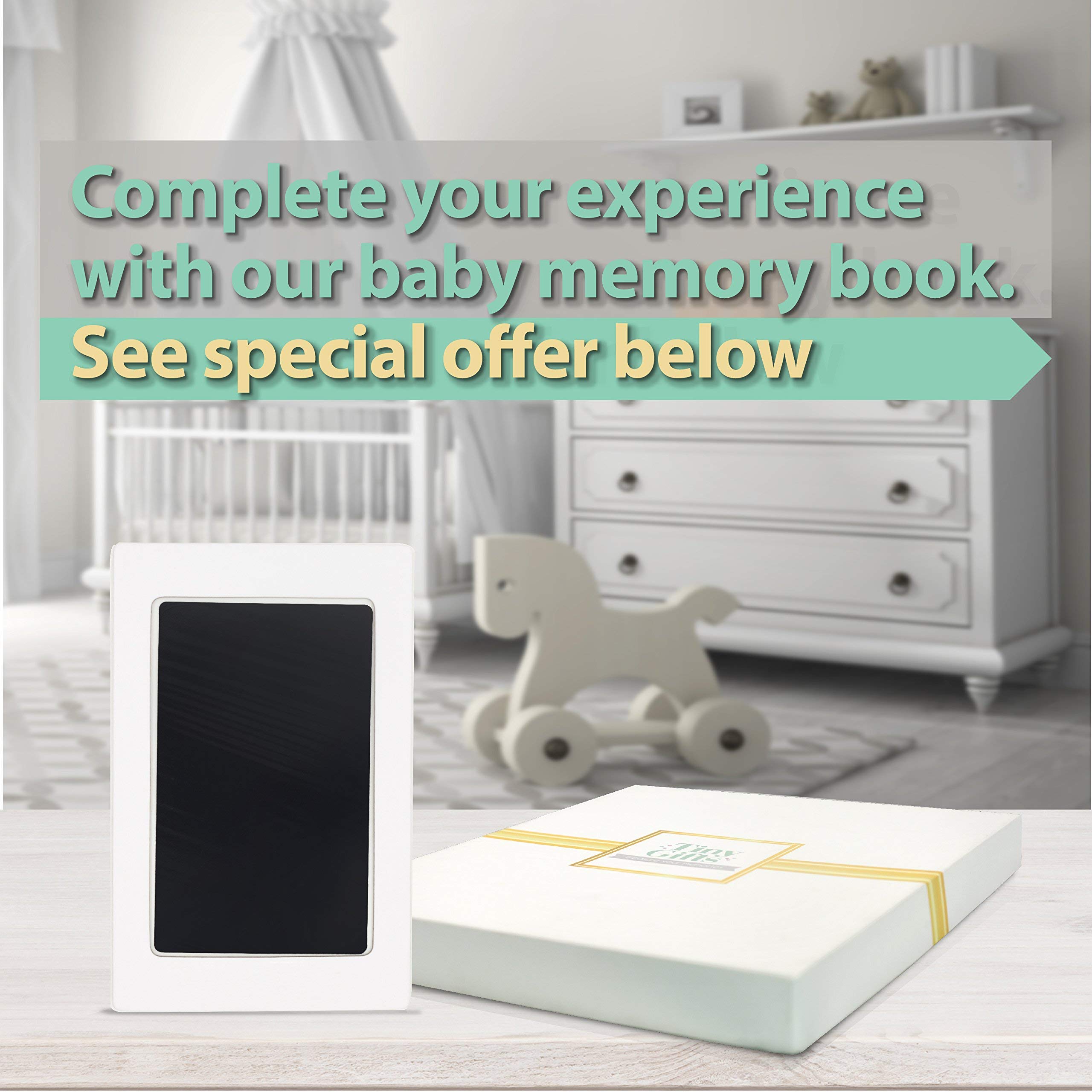 Clean Touch Ink Pad + Large Ink Pad + Extra-Large Ink Pad. Treasure The Foot/Handprint of Your Newborn Baby by Tiny Gifts