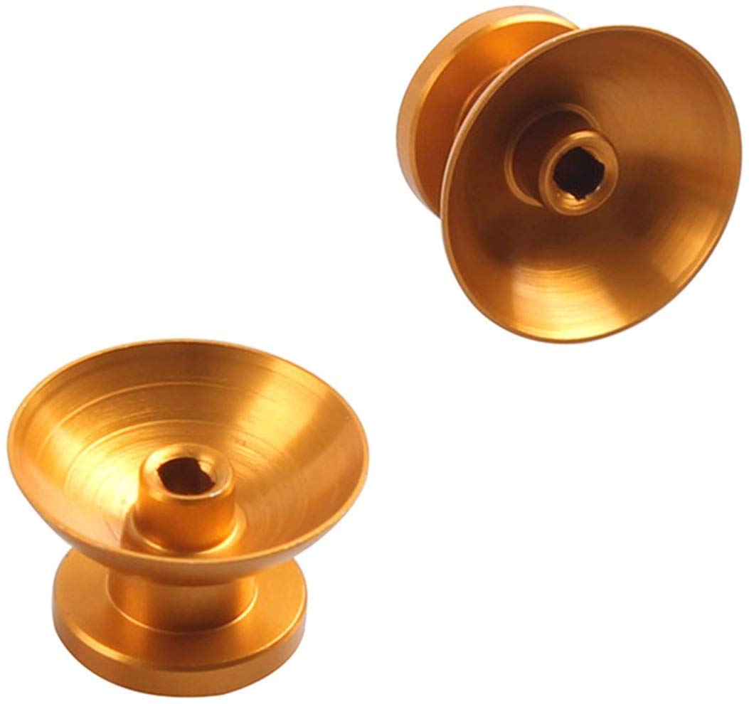 2PCS Aluminum Metal Analog Joystick Thumbstick Rocker Mushroom Caps Button for PS4 Xbox One Replacement (Gold)