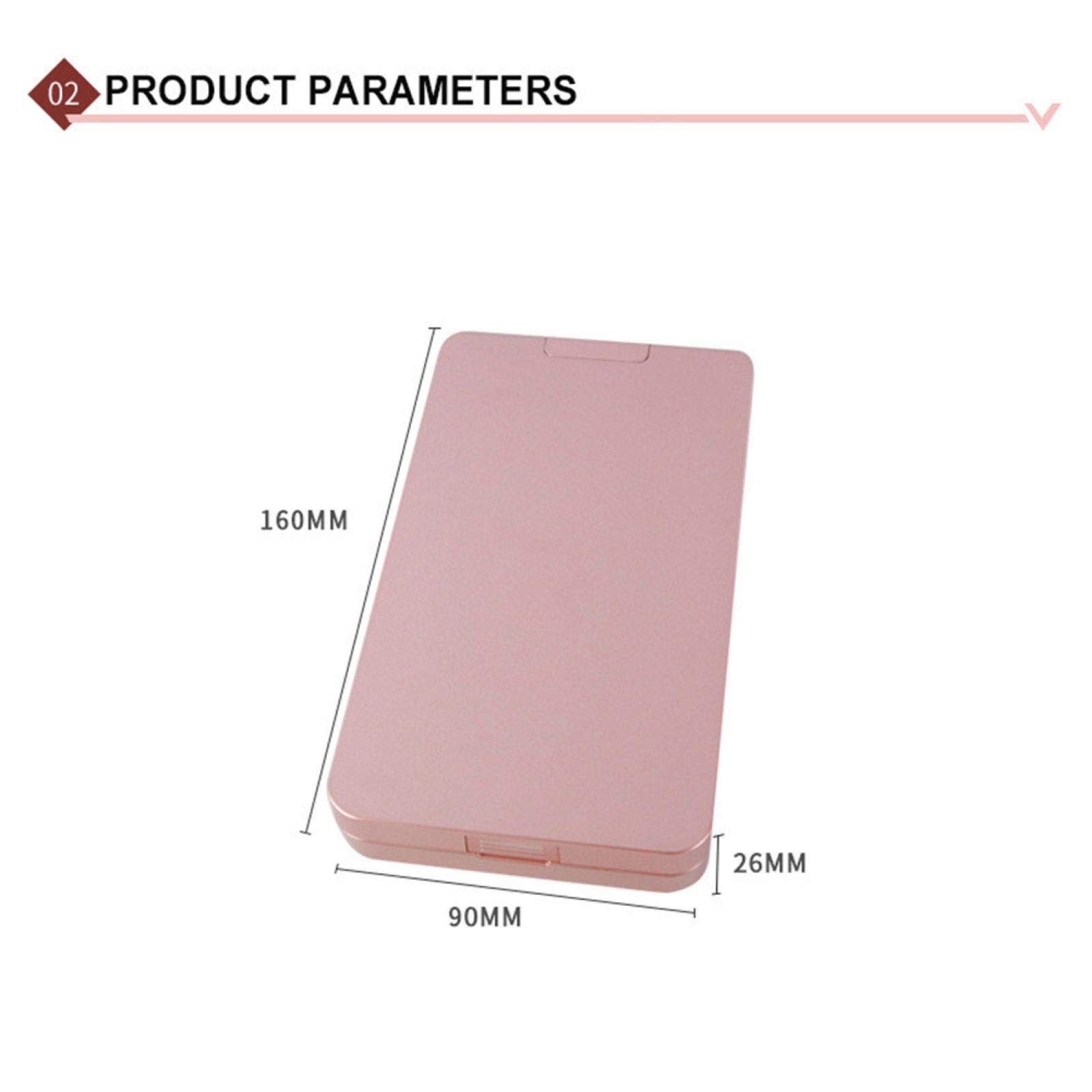 FQYYDD Illuminated Makeup Mirror Portable Mini Led Makeup Mirror Touch Screen Rotates The Makeup Brush Storage Box