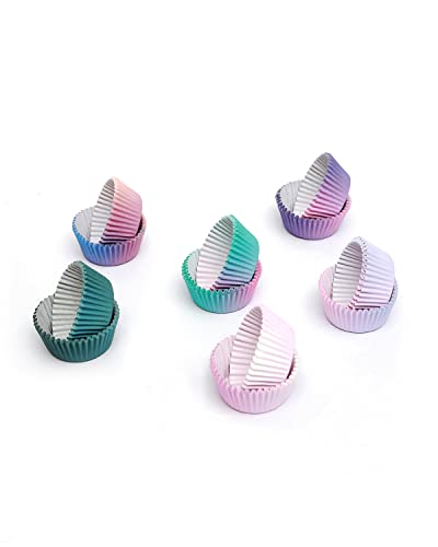 300-Count Cupcake Liners Standard Disposable Cupcake Cups 6 Design Cupcake Papers Baking Cups Cupcake Wrappers (Standard Size) qiqee For Housewarming