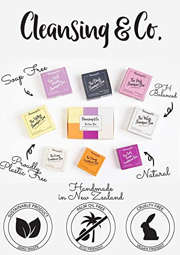 Cleansing & Co Natural Shampoo Bar and Conditioner Bar 6 Piece Sampler - Eco-Friendly, Zero Waste, 100% Compostable, Hand Made Bar Shampoo and Conditioner Bar Set for Hair (3xShampoo & 3x Conditioner)
