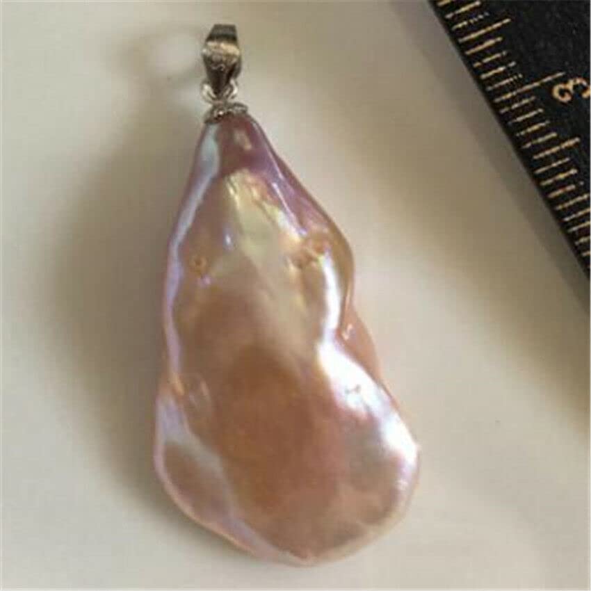 1pcs 15-18mm Pink Baroque Petal Pearl Pendant Flawless Charm Handmade Women